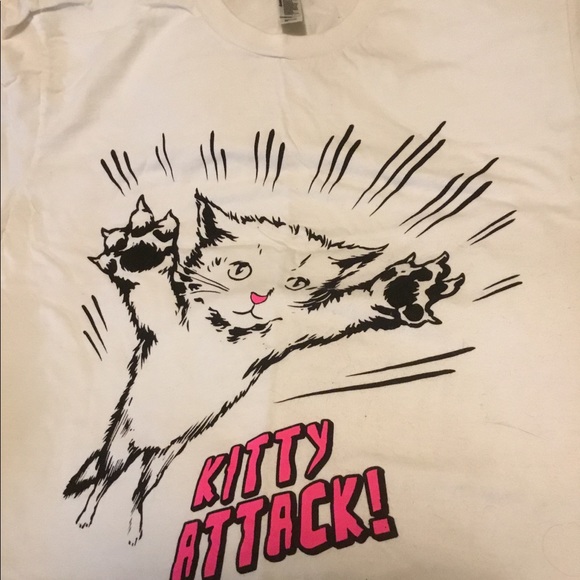 American Apparel | Tops | Kitty Attack Tshirt Med | Poshmark